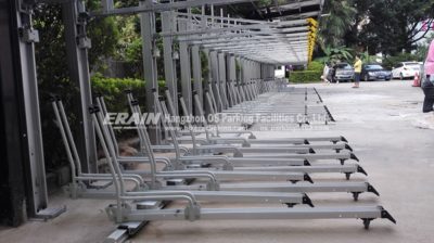Double stage bike storage racks