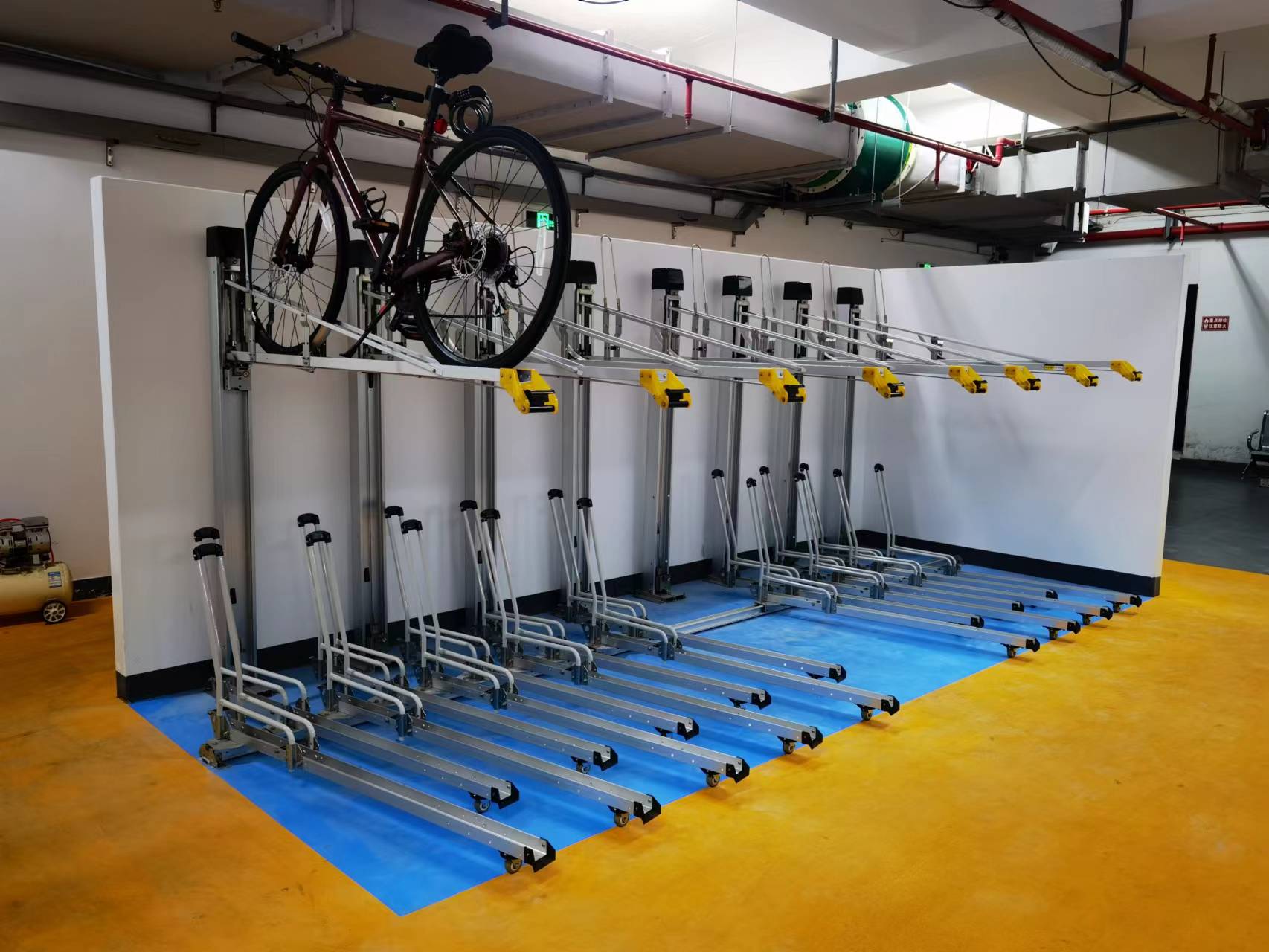 Newly Finished Double Stacked Bike Rack Project Professional Bike
